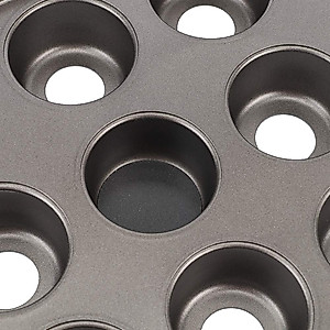 Mini Muffin Cheesecake Pan,12 Cavity with Removable Bottom Cupcake Pan Mini Round Cake Pans Nonstick Cake Mold DIY Baking Cake Mold Bakeware Kitchen Utensils