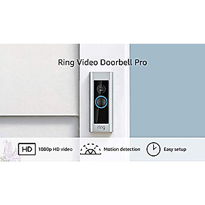 Certified Refurbished Ring Video Doorbell Pro, with HD Video, Motion Activated Alerts, Easy Installation (existing doorbell wiring required)