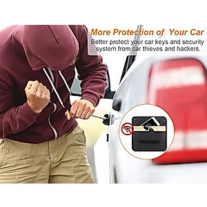 Faraday Bag(2 Pack),RFID Signal Blocking Bag Shielding Pouch Wallet Case for Cell Phone Privacy Protection and Car Key FOB, Anti-Tracking Anti-Spying（Black）