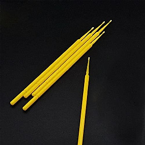 1mm Micro Tips Car Up Paint Micro Brush Small Applicator Cleaning Tools Color Auto Accessory Yellow 100pcs