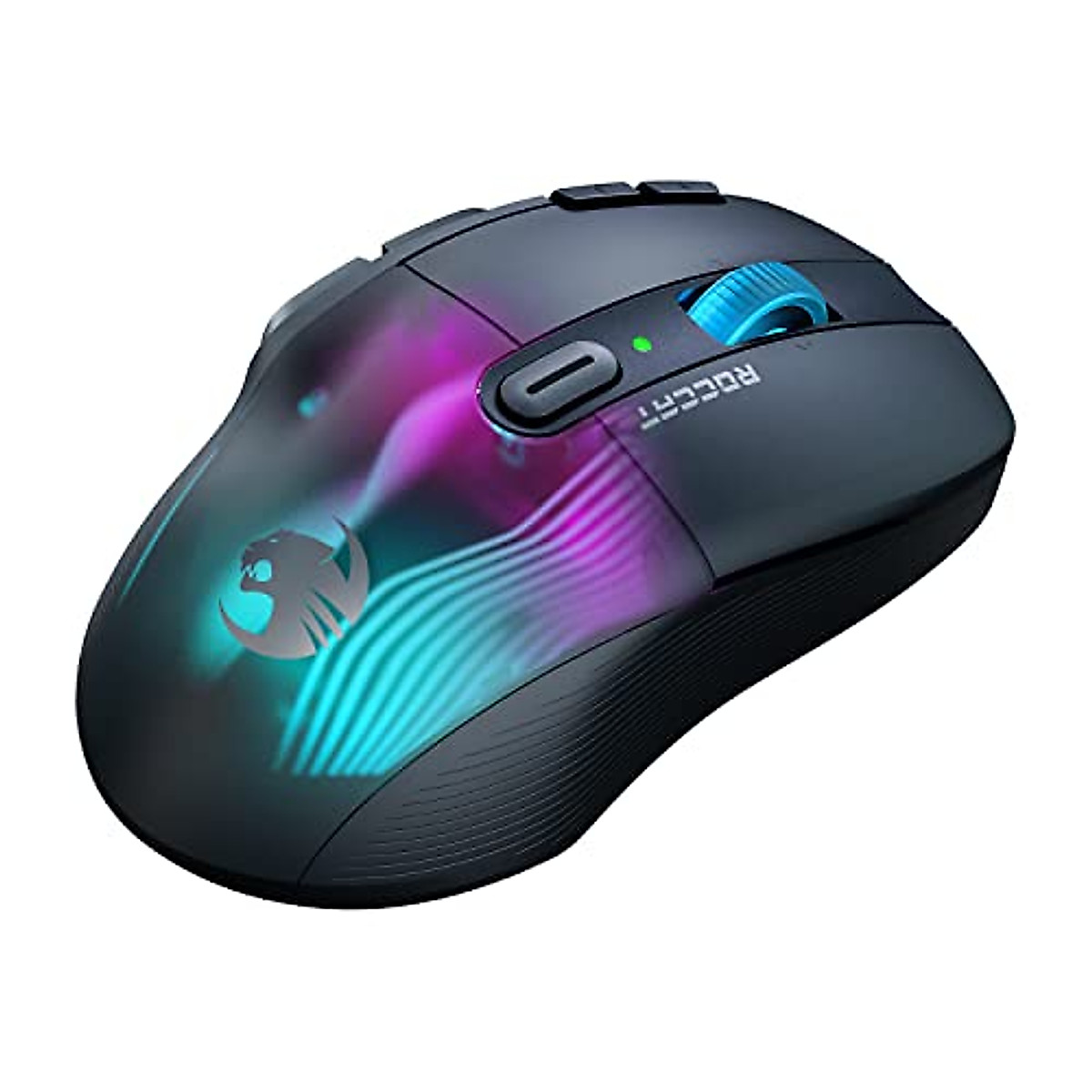 ROCCAT Kone XP Air – Wireless Customizable Ergonomic RGB Gaming Mouse, 19K DPI Optical Sensor, 100-hour Battery & Charging Dock, 29 Programmable Inputs & AIMO RGB Lighting, 4D Wheel – Black