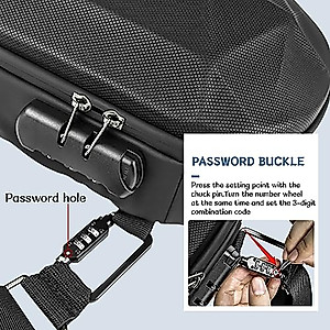 Wzsipod Anti-Theft Small Hard Shell Sling Bag for Men Women, Crossbody Backpack Bag for Adults, One Strap Chest Bags for Men, Lightweight Quest 2 Case With USB-A Charger Port (Black)
