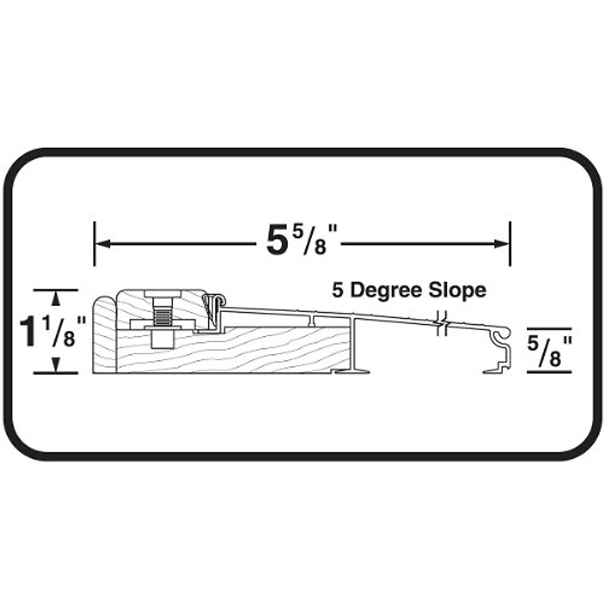 M-D Building Products 78600 1-1/8-Inch by 5-5/8-Inch - 36-Inch TH394 Adjustable Aluminum and Hardwood Sill Inswing, Mill