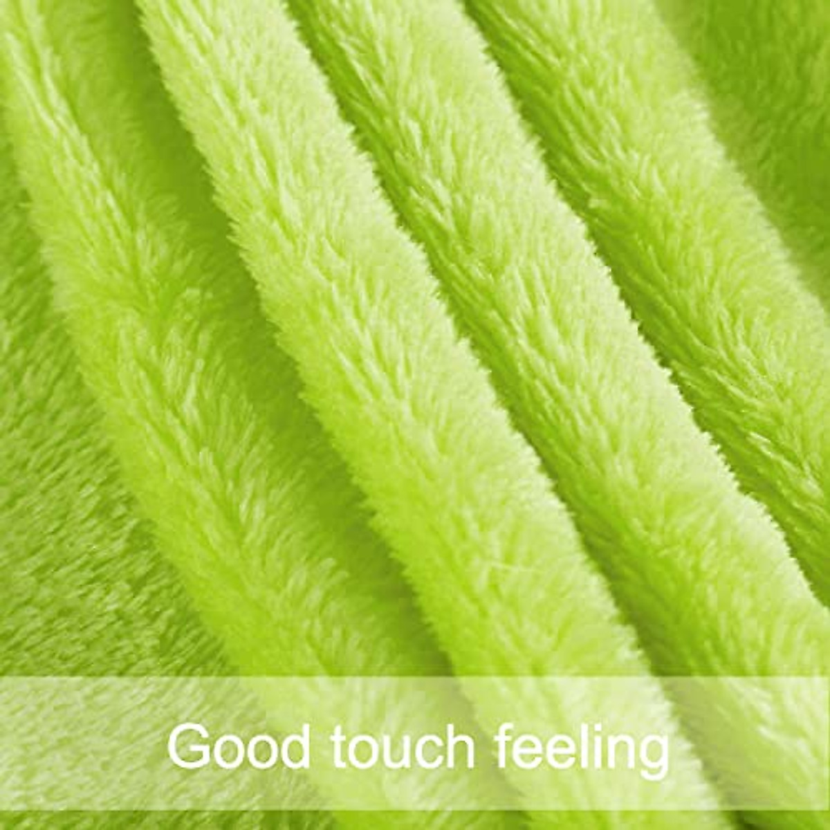 uxcell Flannel Fleece Blanket Twin Size - Soft Lightweight Plush Microfiber Bed Blanket for Sofa or Couch, Machine Washable Blankets Fleeces, Chartreuse 60x78 Inch