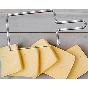 Kuchengerate Cheese Slicer Wire Cutter - Cheese Knives Slicers with Wire - Handheld Butter Cutter Tools for Soft Hard Block - Easy Fast Cutting Hard Or Semi Hard Block Cheeses - With Extra Wire