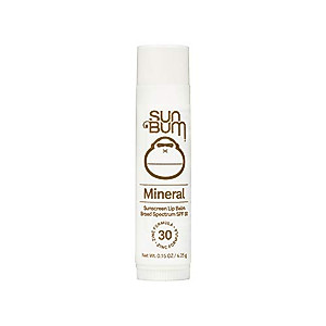 Sun Bum SPF 30 Mineral Sunscreen Lip Balm | Vegan and Reef Friendly (Octinoxate & Oxybenzone Free) Broad Spectrum Natural Lip Care with UVA/UVB Protection | .15 oz