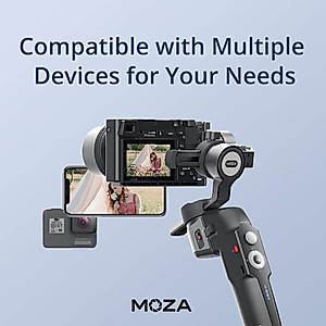 MOZA Mini P 3-Axis Gimbal, Foldable Stabilizer for Mirrorless Cameras, Action Cameras and Smartphones