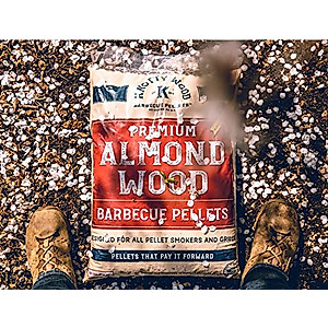 100% Pure Almond Wood Barbecue Grilling Pellets - 20 lbs