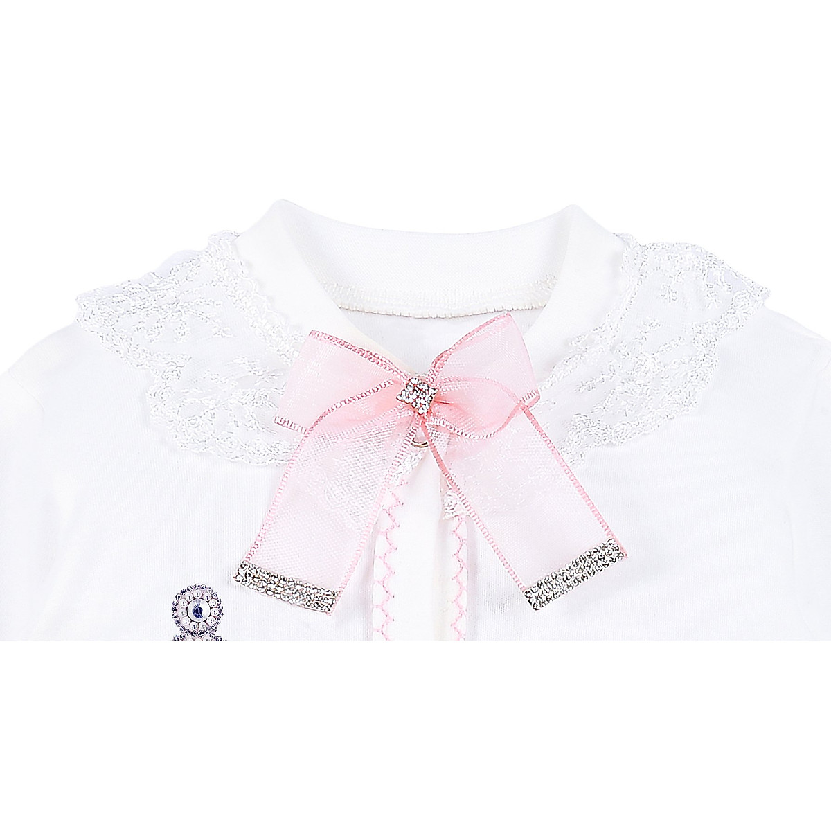 Lilax Baby Girl Jewels Crown Layette 3 Piece Gift Set 0-3 Months Pink