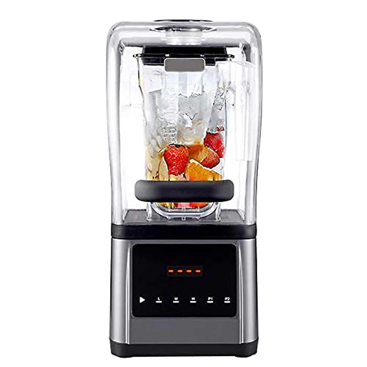Commercial Milk Tea Shop Silent Smoothie Machine with Cover, Broken Wall Cooking Machine, Multi-Function Juice Machine, Ice Crusher ZJ666