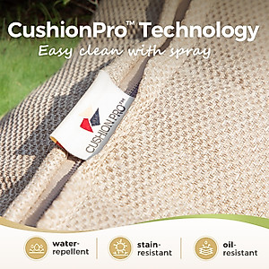 MIXPATIO Patio Furniture Set with Fire Pit Table, 5 Pcs Metal Outdoor Conversation Set, 4 Single Chairs with 5.75" Extra Thick Cushion and 28" Fire Pit Table for Backyard Deck, Beige