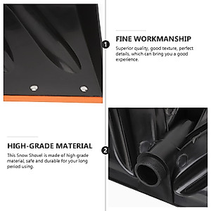 Happyyami Snow Shovel Plastic Heavy Duty Gardening Shovel Head Snow Shovel Head Replacement Portable Snow Remover Firefighting Shovel for Car Driveway House