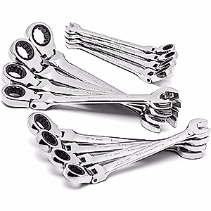 GEARWRENCH 12 Pc. 12 Pt. Flex Head Ratcheting Combination Wrench Set, Metric - 9901D