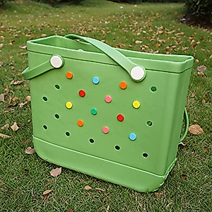 LUAATT Blank bit Accessory,Colorful Charm Hardware Bit,3 Pack Insert Charm Rivets Compatible with Bogg Bags(Blue)