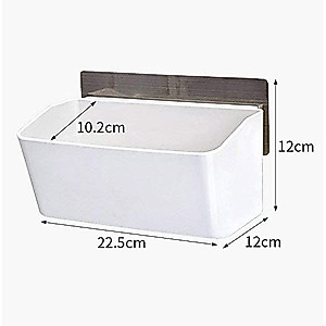 AOOF Bathroom Shelf Shower Organiser Wall-Mounted Plastic Punch Free No Trace Sticker Hook Drain