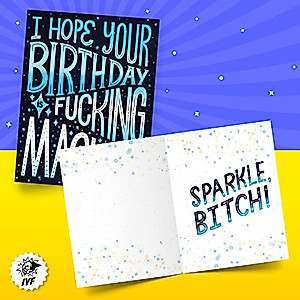 IYF Designs Cards Adult Humor Hilarious Birthday Card for Him or Her I Hope Your Birthday is Magical & Sparkle