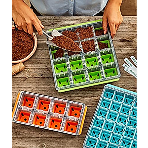 Burpee SuperSeed Seed Starting Tray | 16 XL Cell | Reusable & Dishwasher Safe | for Starting Vegetable Seeds, Flower Seeds & Herb Seeds | Indoor Grow Kit for Deep-Rooted Seedlings