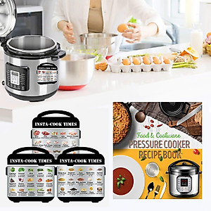 3-Quart-Accessories-Set with Tempered Glass Lid Sealing Rings Compatible with Instant Pot Mini 3, Including Steamer Basket Springform Pan Egg Rack Trivet Works with 3 Qt Instapot, Cookbook, Cover