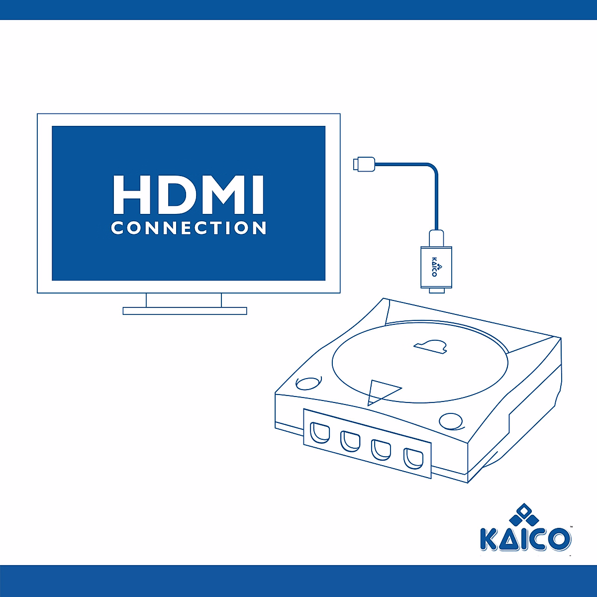 Kaico Sega Dreamcast HDMI Converter - Simple Plug and Play HDMI Converter for Sega Dreamcast Sega Dreamcast VGA Cable to Dreamcast HDMI - The Best Sega Dreamcast AV Cable