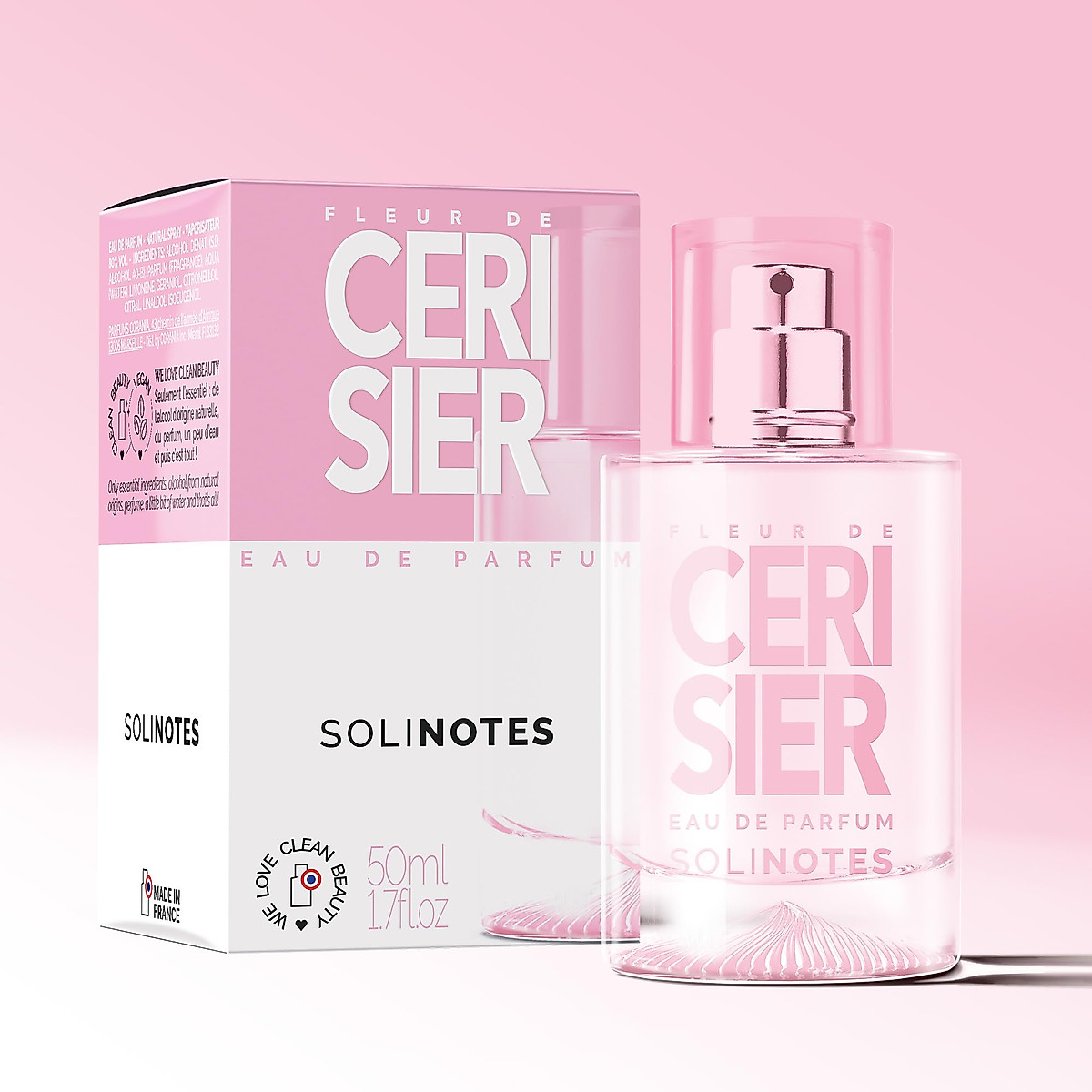 SOLINOTES Cherry Blossom Perfume for Women - Eau De Parfum | Delicate Floral and Soothing Scent - Made in France - Vegan - 1.7 fl.oz