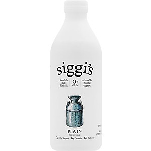 siggi’s® Drinkable Nonfat Yogurt Filmjölk, Plain, 32 oz. – Only 2 Ingredients, 0% Milkfat