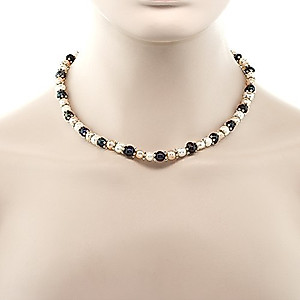 Gem Stone King Multi-Color Cultured Freshwater Pearl Necklace Earrings Bracelet Jewelry Set 7-8MM 18 Inches