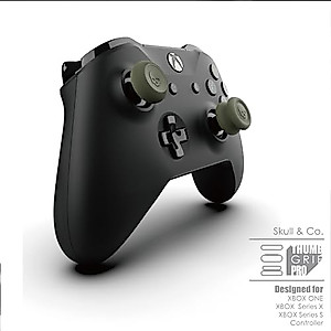 Skull & Co. Skin, CQC and FPS Thumb Grips Joystick Cap Analog Stick Cover for Xbox Controller- OD Green, Set of 6