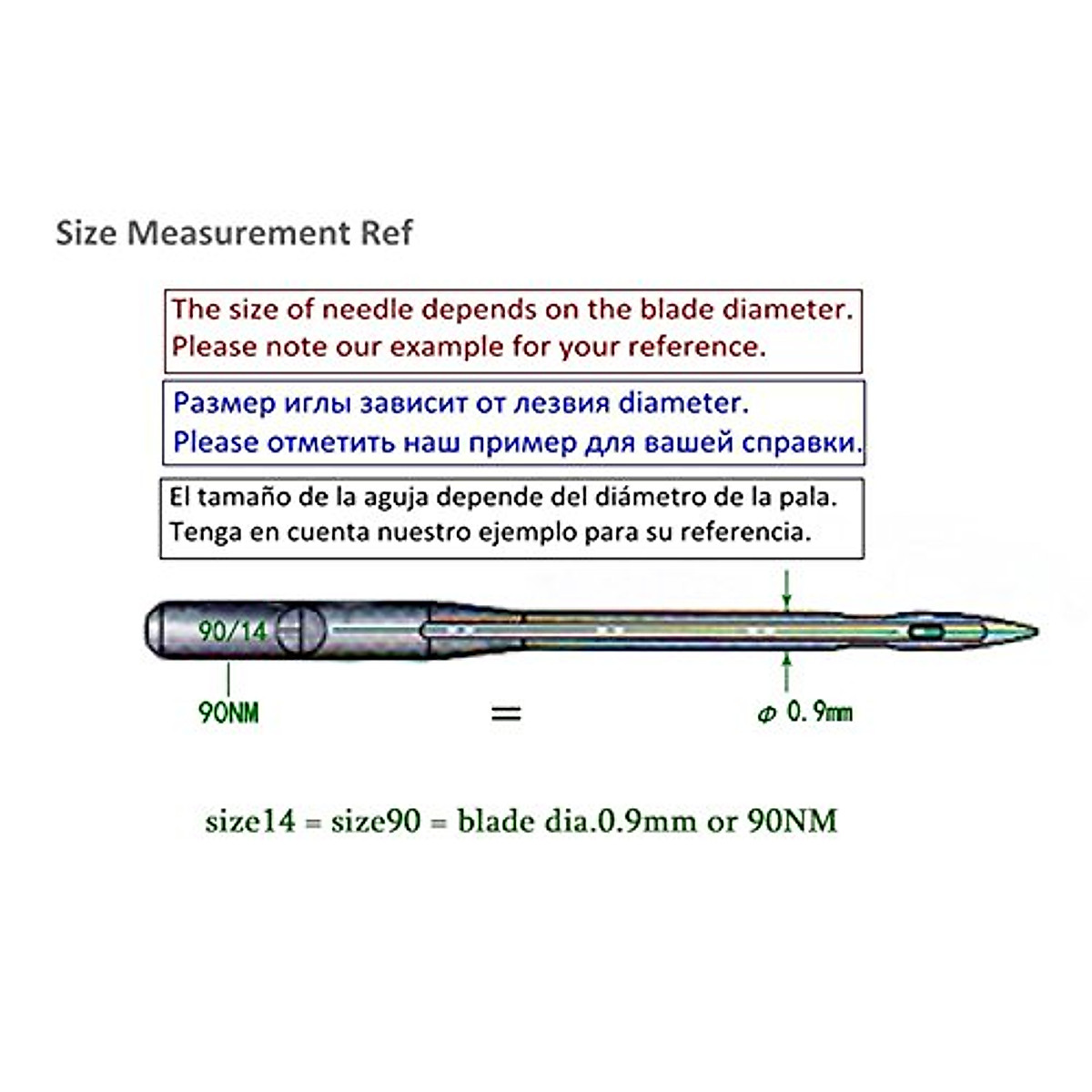 10Pcs DB*1 Industrial Sewing Machine Needles for JUKI DDL-555 Singer Brother,Size:22/140