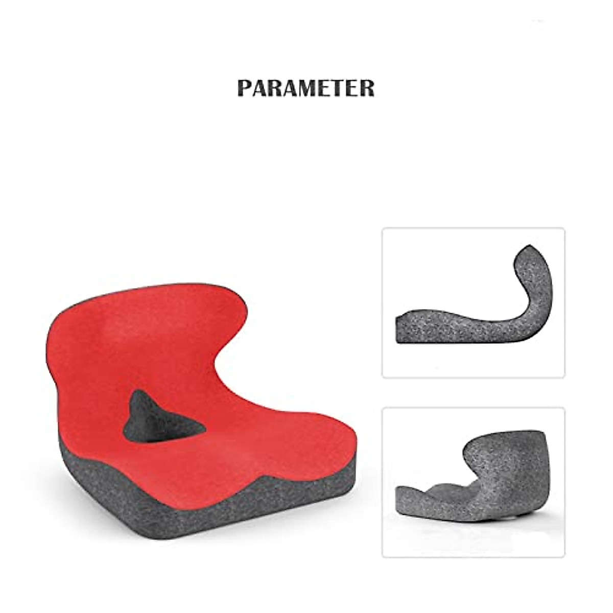 Leonnn Shape Memory Foam Orthopedic Cushion Comfort Ergonomic Design Back Coccyx Pillow Compatible WithCar Seat Office Chair (Color : Yellow)