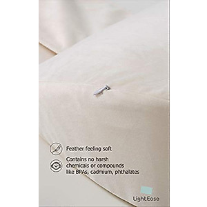 LightEase Memory Foam Pregnancy Side Sleeping Pillow Double Wedge for Body, Belly, Back Support