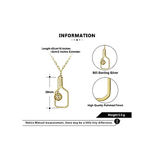 The Volley Pickleball Paddle and Ball Pendant Necklace