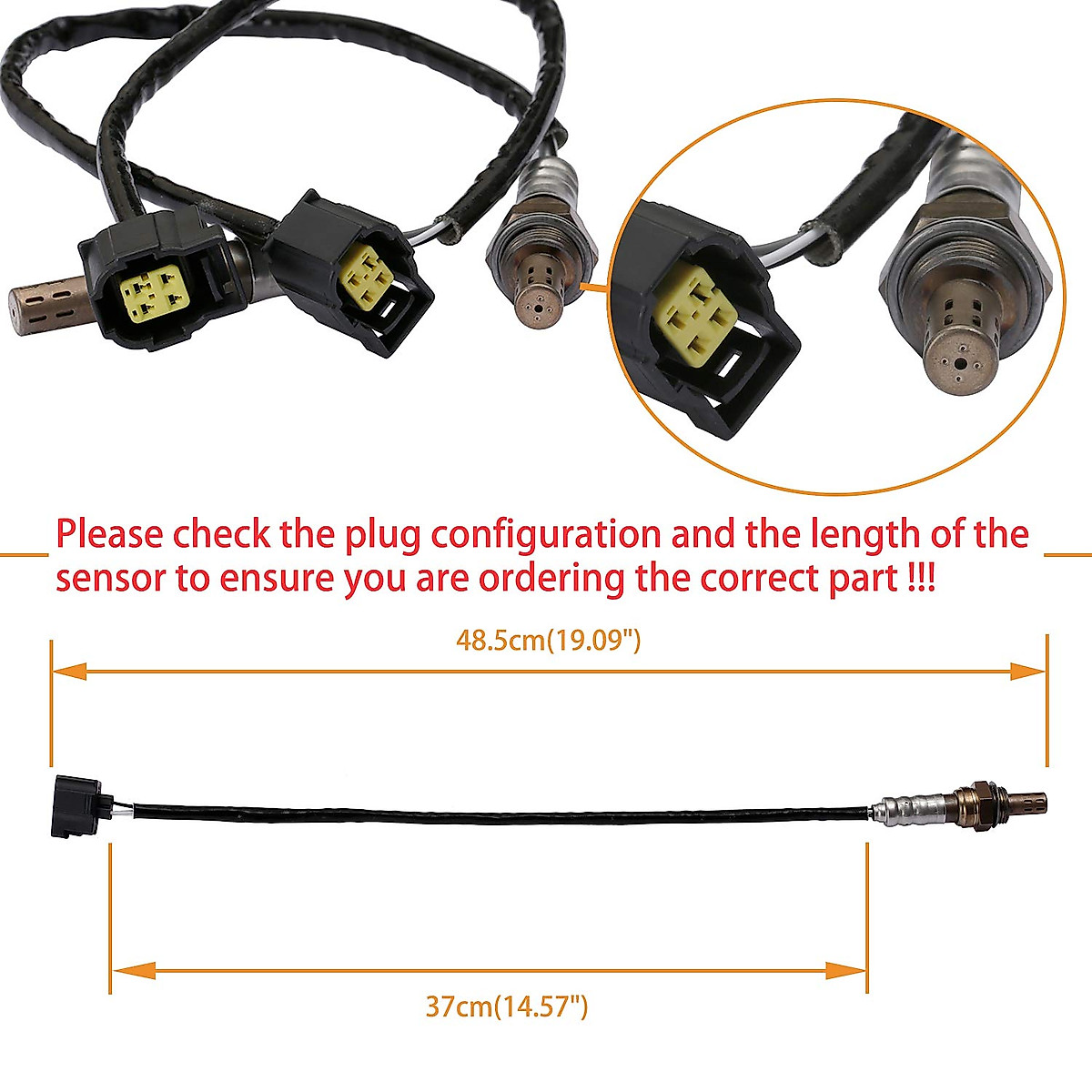 Oxygen Sensor Upstream & Downstream O2 Sensor 2PCS | for Chrysler 300 Town & Country Dodge Dakota Durango Ram Jeep Wrangler Grand Cherokee & More | Replace# 234-4587, 05149171AA, 68144248AA