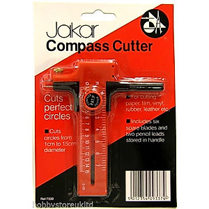 Jakar Compass Circle Cutter Cuts Perfect Circles for Paper Vinyl Rubber Leather