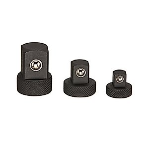 ARES 70198 - Low Profile Impact Socket Adapter Set - Impact-Rated Heat-Treated Chrome Vanadium Steel Features Knurling For Enhanced Grip