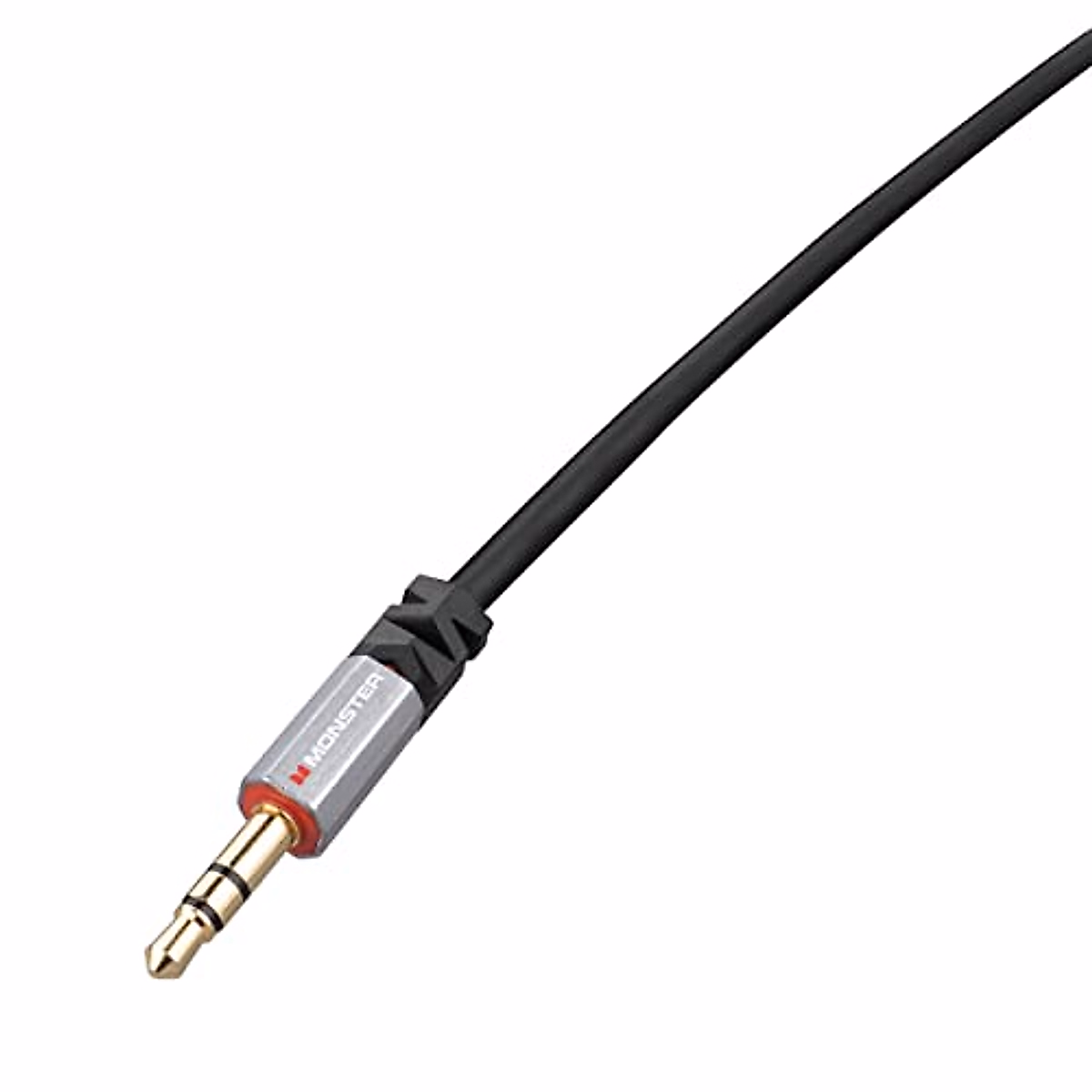 Monster Gen2 Essential 3.5 mm Stereo Plug to 3.5 mm Stereo Plug Cable, Black, 3M (Metal)