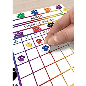 Teacher Created Resources Colorful Paw Prints Mini Stickers Value Pack (4742) 3/8 in