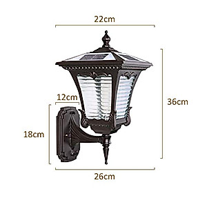 HZYDD Wall Lamp Home Garden Lamp Outdoor Door Lamp Outdoor Wall Lamp Patio Lamp Solar Light Waterproof Wall Lamp