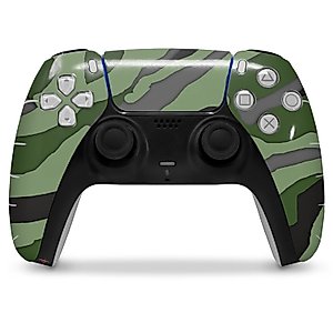 WraptorSkinz Skin Wrap compatible with Sony PS5 DualSense Controller Camouflage Green (CONTROLLER NOT INCLUDED)