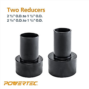 POWERTEC 70347 10 Ft. Dust Collection Hose Kit with 5 Fittings for Woodworking Power Tools Home and Wet/Dry Shop Vacuums