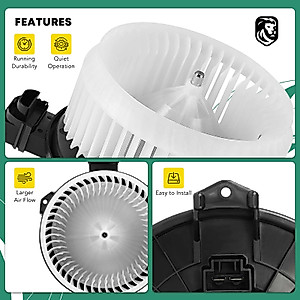 Front Side AC Heater Blower Motor Assembly Replacement for Dodge Ram Avenger Honda Accord Odyssey Jeep Lincoln Acura