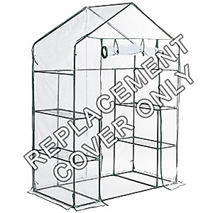 Homewell Walk-in Green House Replacement Cover (3 Tier 6 Shelf) Clear