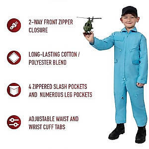 Rothco Kids Flightsuit (Light Blue, Large)