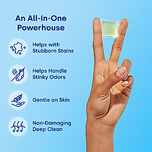 Dropps Odor & Stain Biobased Power Laundry Detergent Pods, Lavender Meadow (32 Pods) - HE Compatible Laundry Pods for Fresh Clothes - Washing Detergent Soap Supplies & Recyclable Packaging