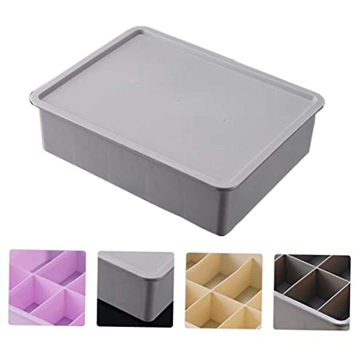 Cabilock Desk Divider 1PC Box storage box with lid cabinet drawer desk drawer storage plastic drawers underwear drawer dividers Socks Storage Organizer storage cubes with lid Bra Organizer
