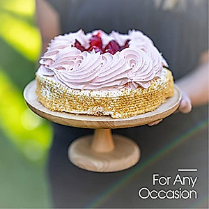 Cotea Wood Cake Stand for Desserts & Cakes | 10 Inch Cake Stand, Serving Platter & Multifunctional Cake Carrier Platter Tray for Kitchen,Birthday Parties,Weddings,Baking Gifts