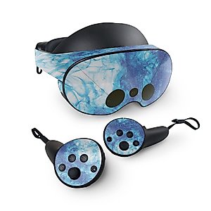 MightySkins Glossy Glitter Skin Compatible with Meta Quest Pro - Vibrant Smoke | Protective, Durable High-Gloss Glitter Finish | Easy to Apply, Remove, and Change Styles | Made in The USA
