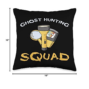 Ghost Hunting Squad Paranormal Gear Equipment Flashlight Throw Pillow