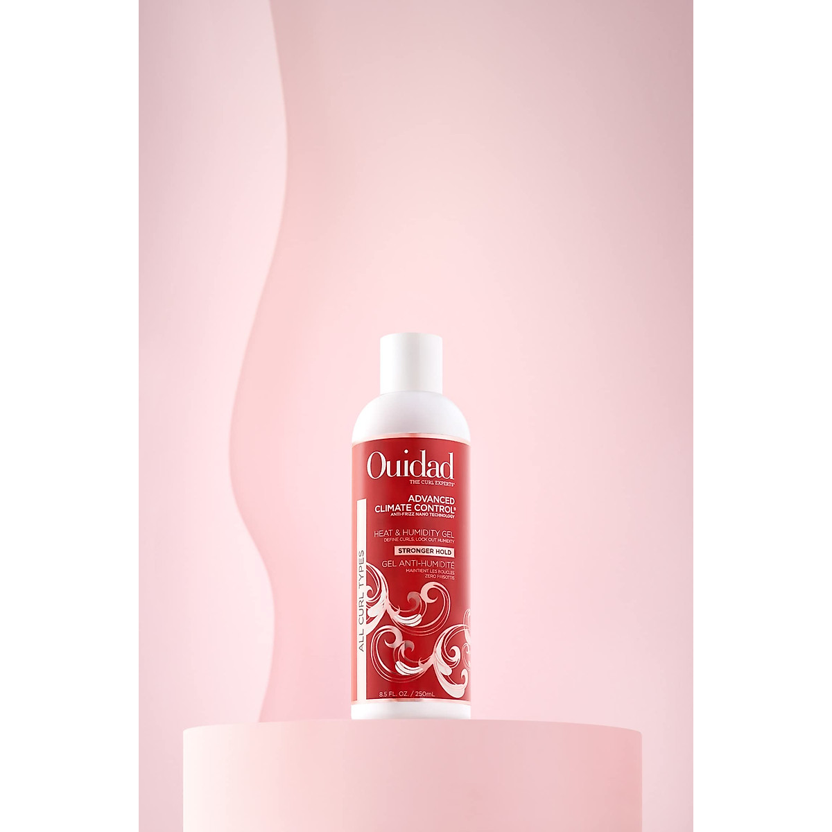 Ouidad Advanced Climate Control Heat & Humidity Stronger Hold Gel Travel Size - 8.5 fl oz, Anti-Frizz Nano Technology, Styling Gel, Prevents Flyaways & Frizz, Crunch-free Hold, For All Curl Types