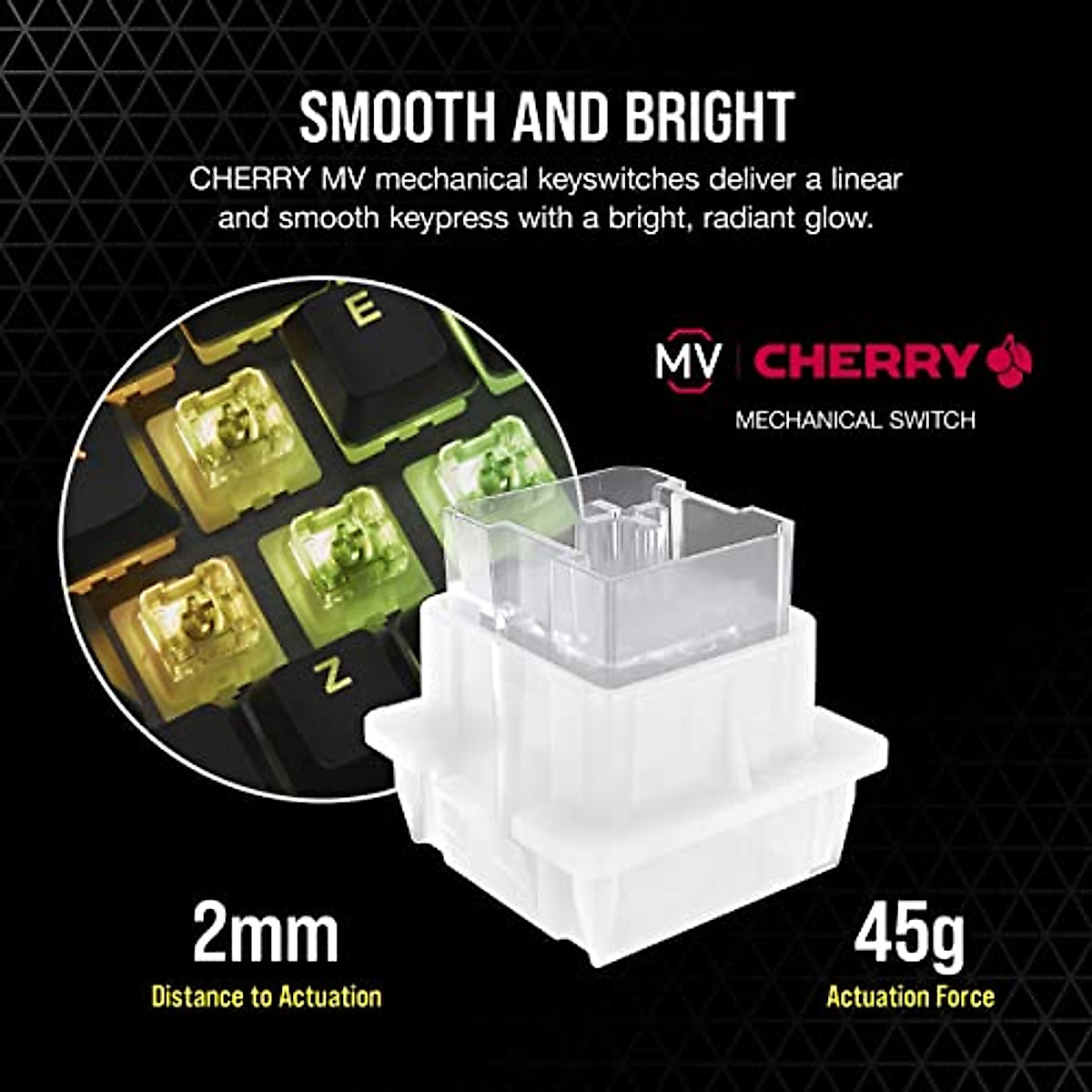 Corsair Wired K60 RGB Pro Mechanical Gaming Keyboard - CHERRY Mechanical Keyswitches - Durable AluminumFrame - Customizable Per-Key RGB Backlighting, Black