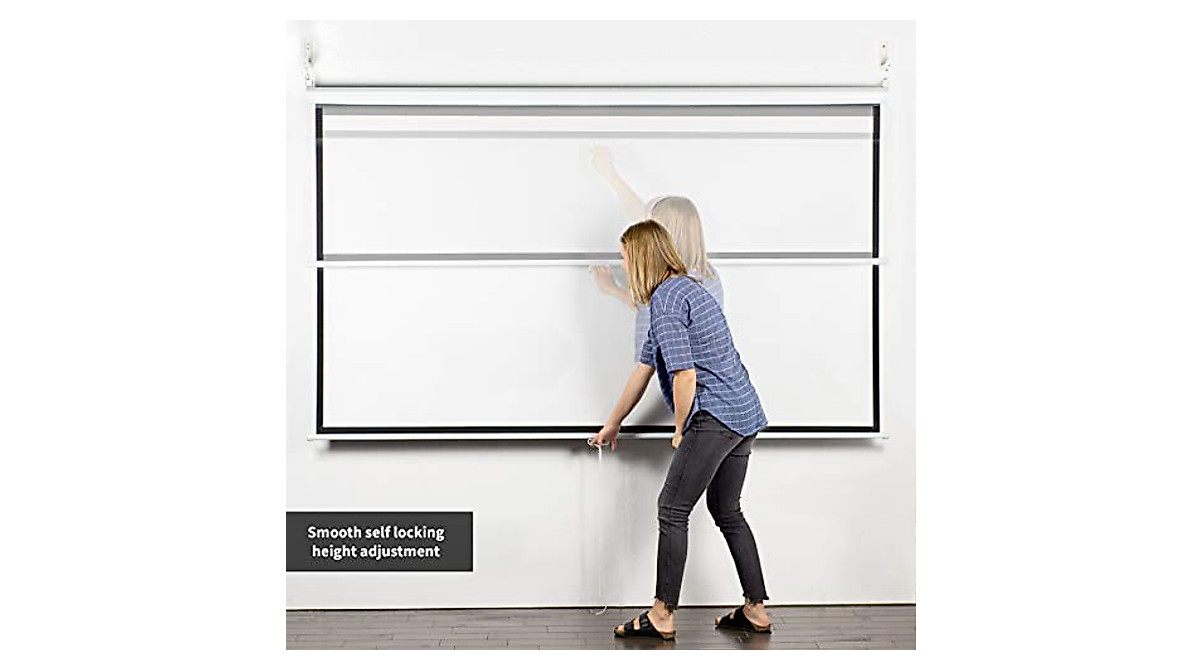 VIVO 100-inch Projection Screen - HD, 4K, 3D in Durable Metal Casing
